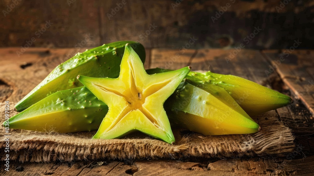 Averrhoa starfruit in the Oxalidaceae family featuring a tart flavor ...