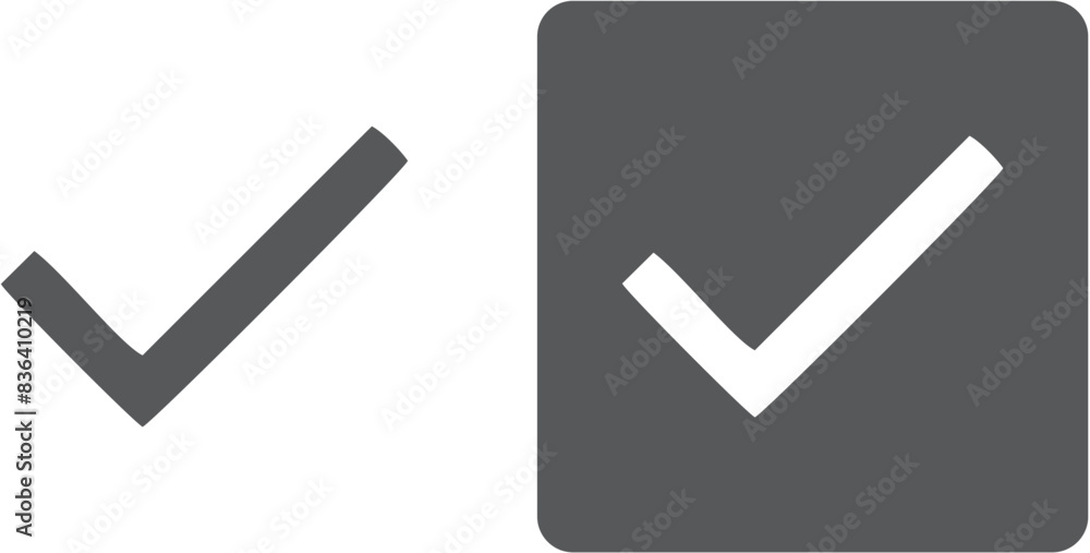 check icon Green check mark and red cross icon set. Circle and square ...