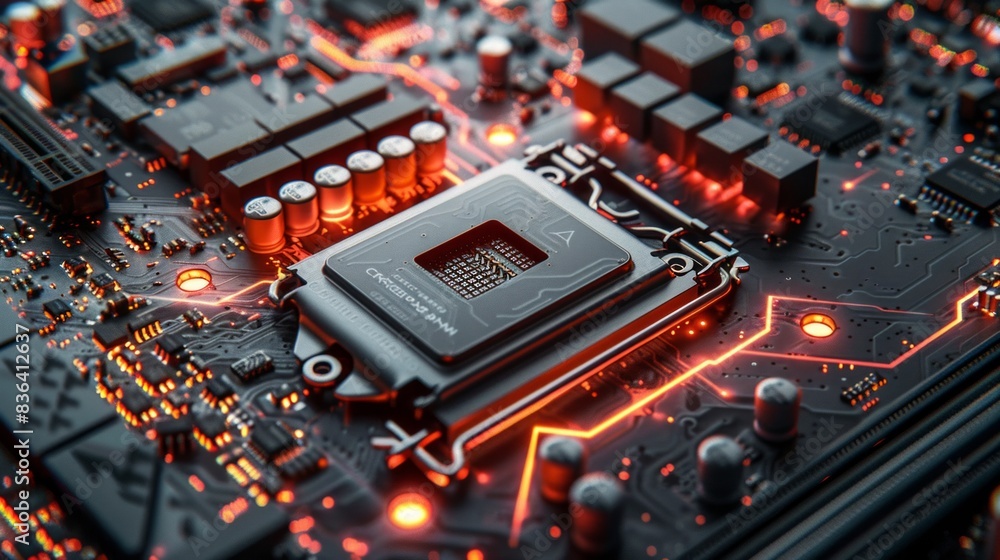 AF (Artificial Intelligence) technology on motherboard, IC chip on PCB ...