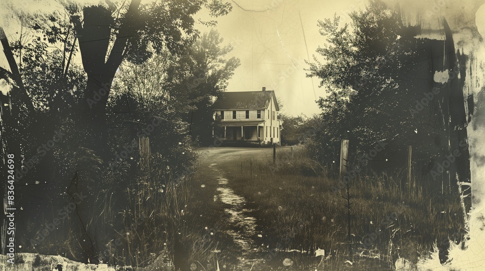 Abandoned Countryside Farmhouse Vintage Creepy Halloween Photo, Scary ...