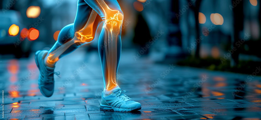 Fotografía Anatomy of human leg joints leg health concept Generative AI ...