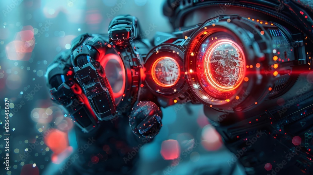 Spy using advanced gadgets in a futuristic city, Cyberpunk, Dark and ...