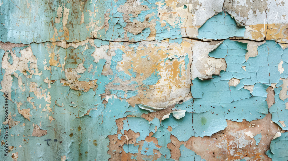 Distressed Peeling Paint Texture on Aged Wall for Vintage and Rustic ...