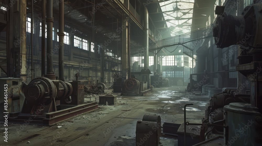 The thread and fabric factory industry in the 1800s, Industry 1.0, the ...