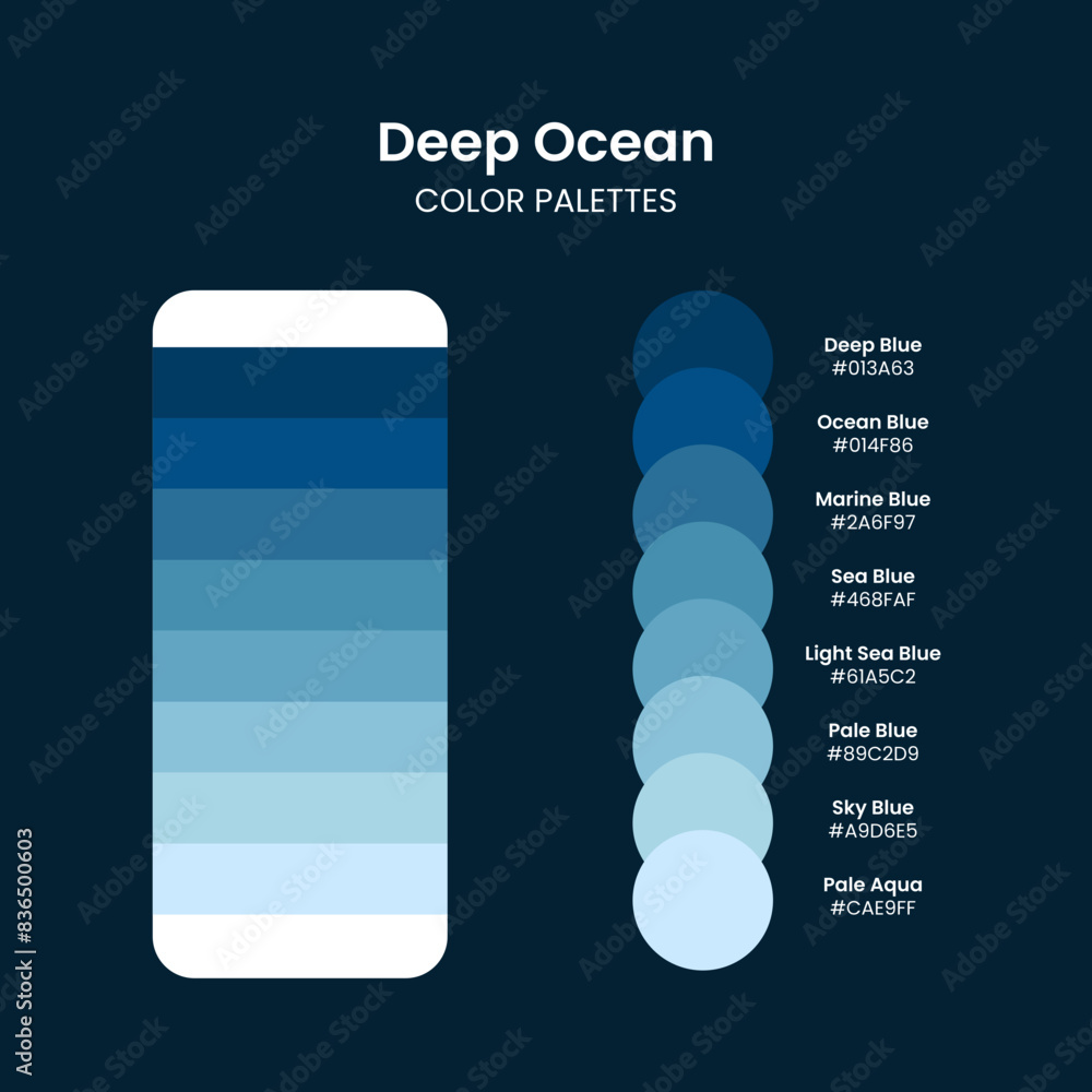 deep ocean color palettes for your creative design. Ocean themed color ...