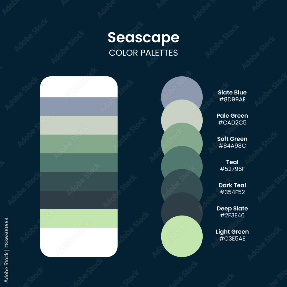 seascape color palettes for your creative design. Ocean themed color ...