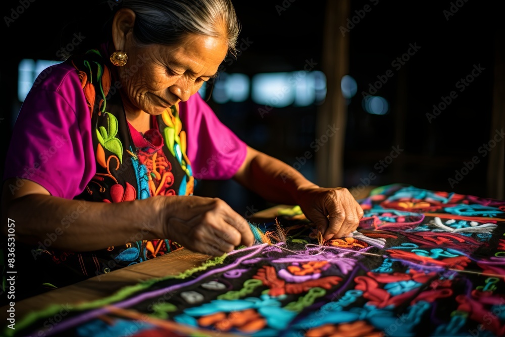Guna Yala Heritage Unveiled Vibrant Panama Mola Tapestry Stock Photo | Adobe Stock