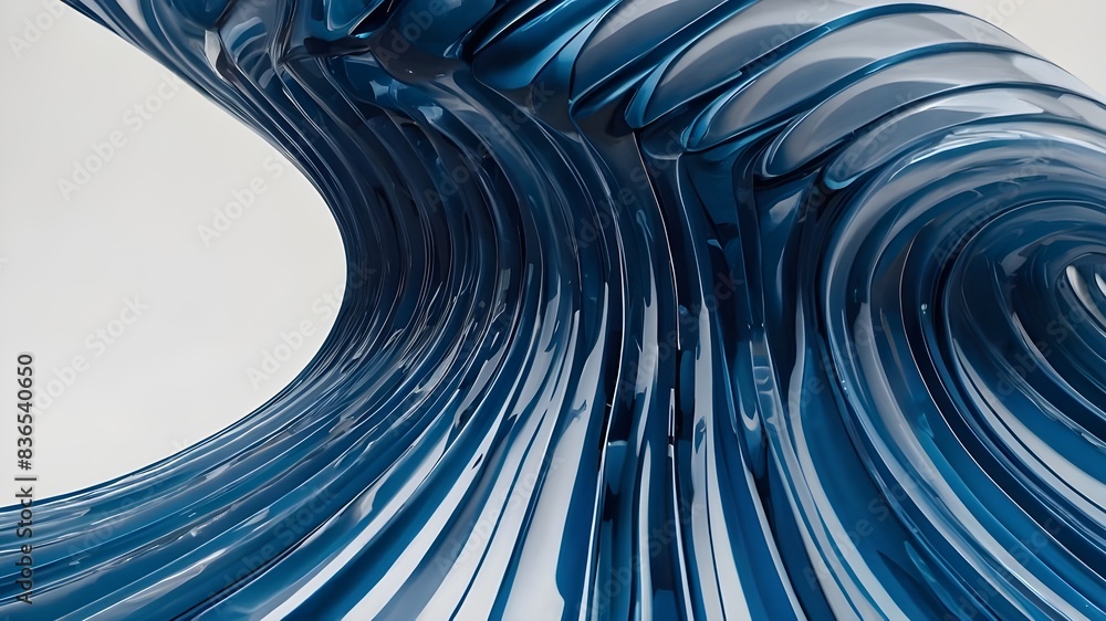 Electric Blue Waves: Dynamic Cascade Against Dark Backdrop,Vibrant ...