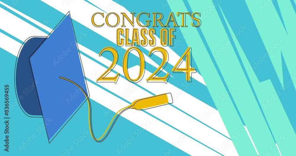 Class of 2024 Graduation design video. Vintage simple party invitation ...
