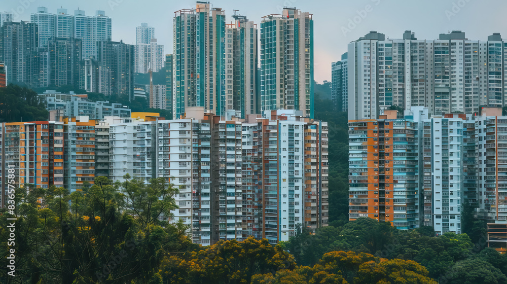 residential high rise building, housing and infrastructure, high-rise ...