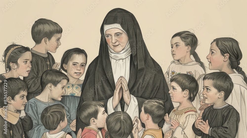 Biblical Illustration of Saint Francis Xavier preaching to a crowd in ...