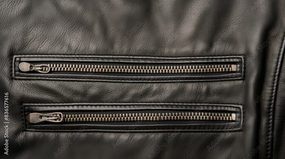 Get a closer look at the sleek and stylish leather jacket texture in ...