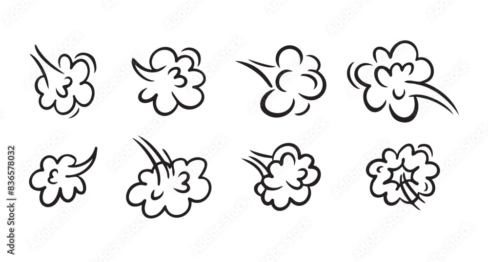 Comic fart cloud. Bad stink balloon. Smoke gas cloud in comic style ...