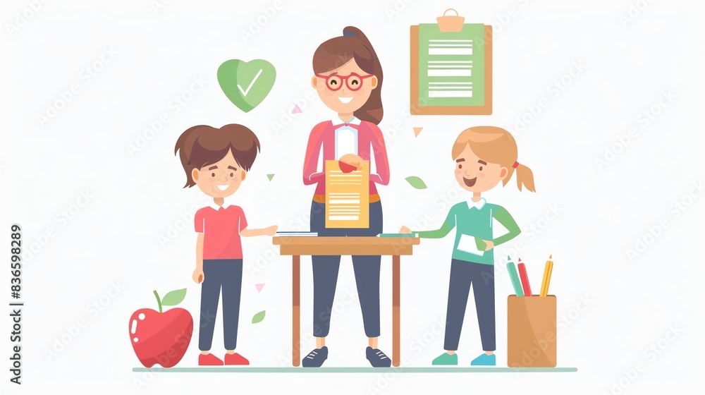 appreciation logo flat design front view Teacher Appreciation Day theme ...