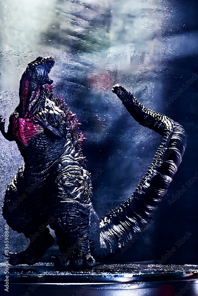 Statue of the Japanese version of Godzilla Stock Photo | Adobe Stock