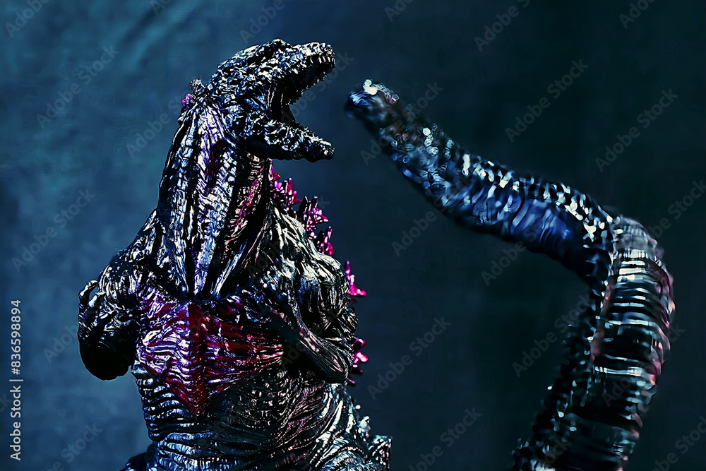 Statue of the Japanese version of Godzilla. Stock Photo | Adobe Stock