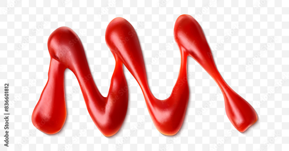 Tomato sauce or ketchup splash isolated on transparent background ...