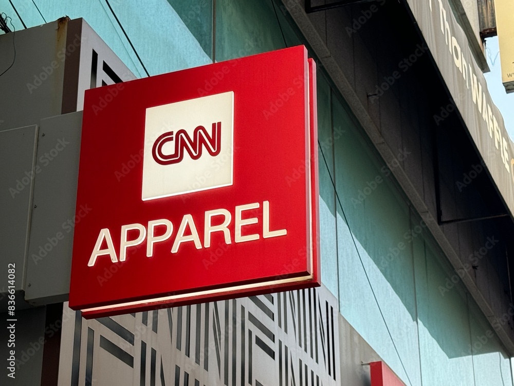 Jeju, South Korea-May 24th 2024: CNN APPAREL store brand logo sign ...