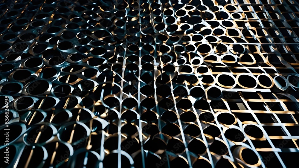 Foto de Techno Grid: Vibrant Vector Patterns and Metallic Textures for ...