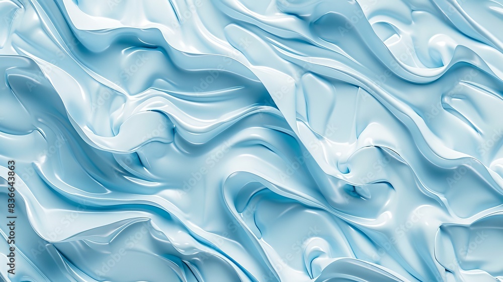 3D Light Blue Paint Strokes Pattern Curled texture Wallpaper Background ...