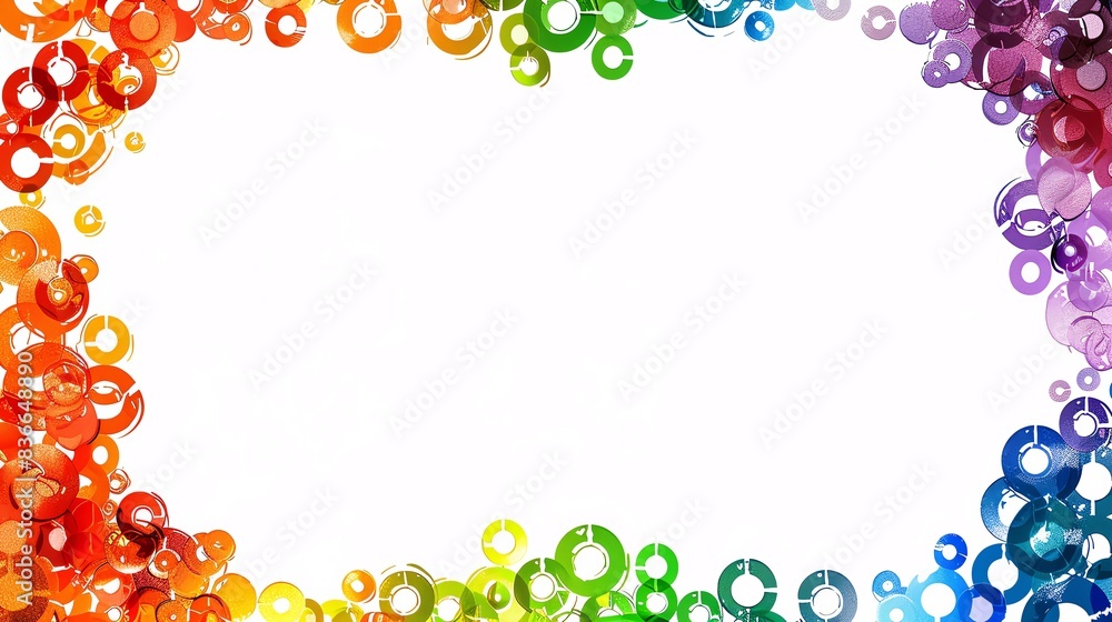 Border with Equality and equal signs in rainbow colors Stock ...