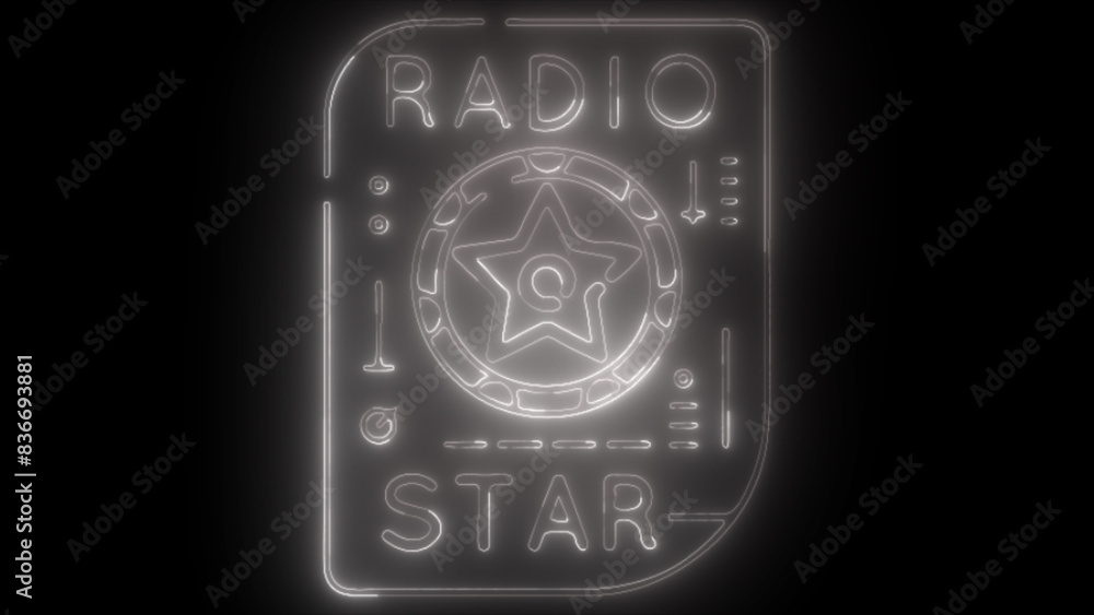 Radio Neon Logo Vector. Radio City neon sign, design template, modern ...