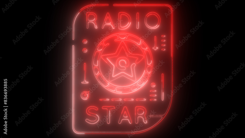 Radio Neon Logo Vector. Radio City neon sign, design template, modern ...
