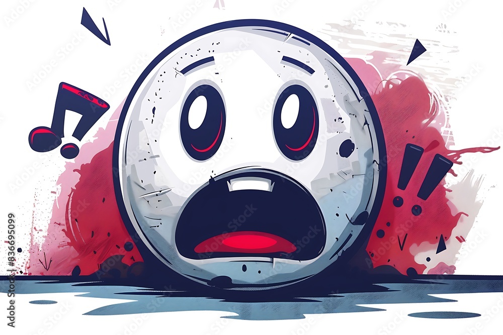 Outline dizzy emoji icon, with editable stroke. Shocked emoticon with ...