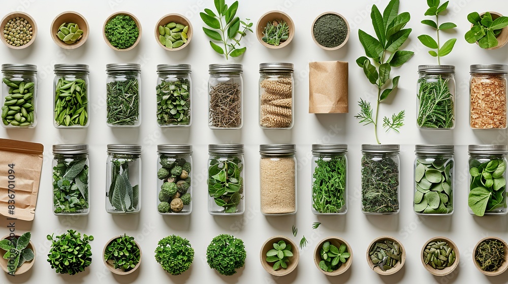 Mockups of eco-friendly packaging options, such as biodegradable ...