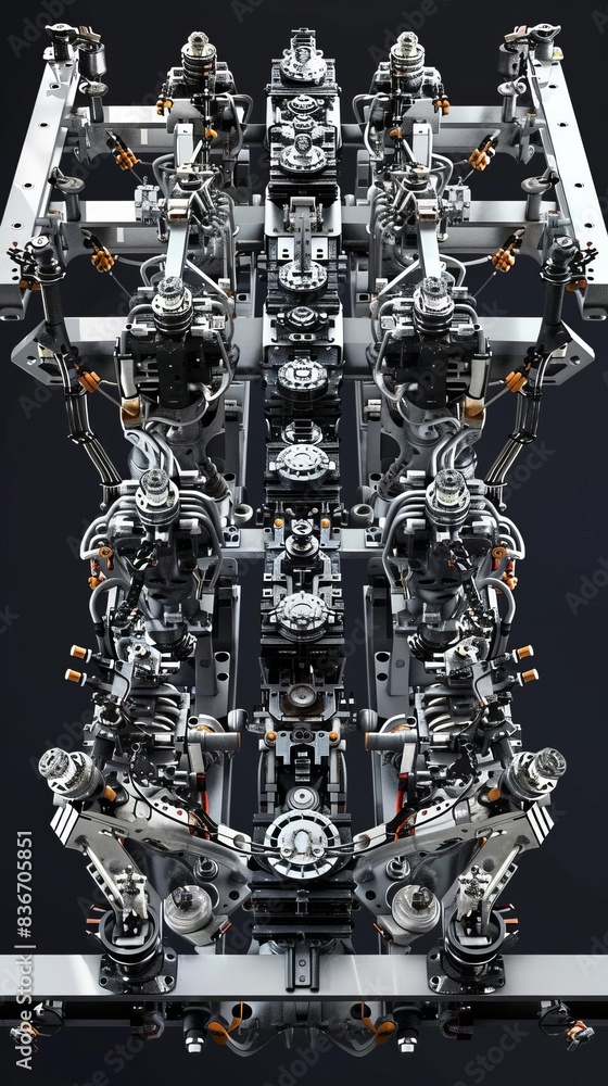 3D Model Abstract Art of Relentless abstract industrial robot assembly ...