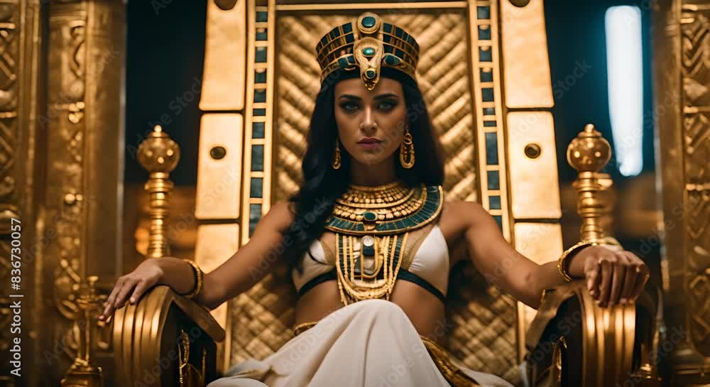 Cleopatra in an Egyptian temple. Stock Video | Adobe Stock
