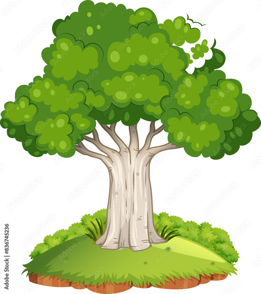 Tree on transparent background, real tree green leaf isolate die cut ...