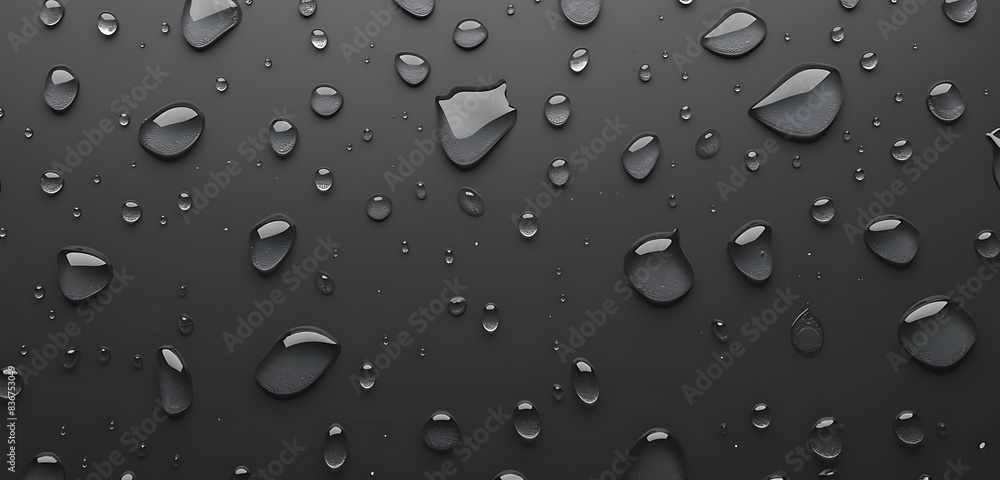 Vectorized rendering of raindrops on transparent background, captured ...