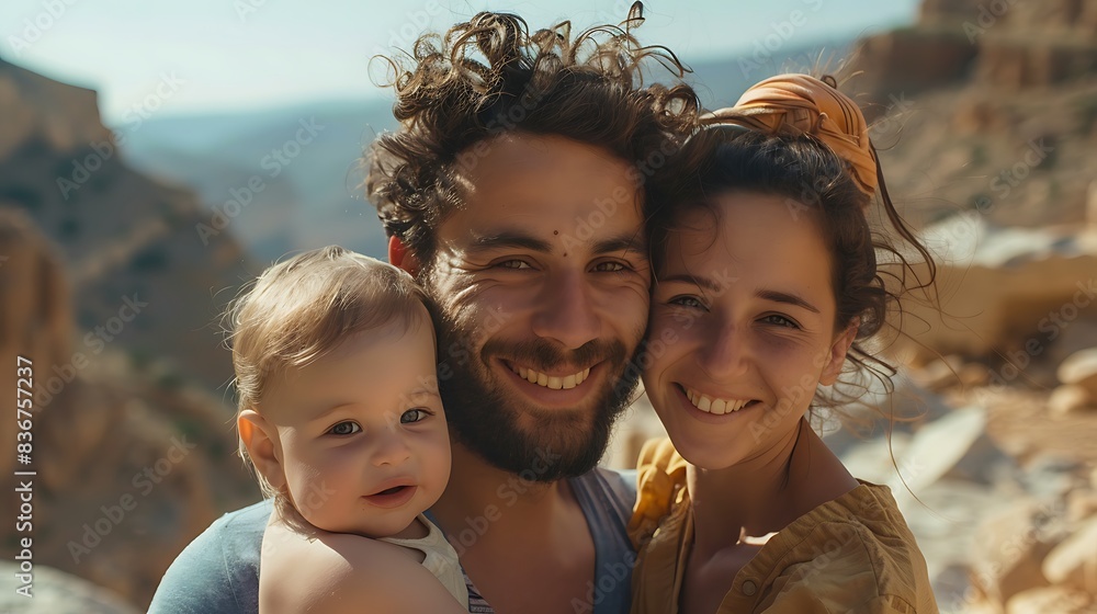 Israeli family. Israel. Families of the World. A happy family with a ...