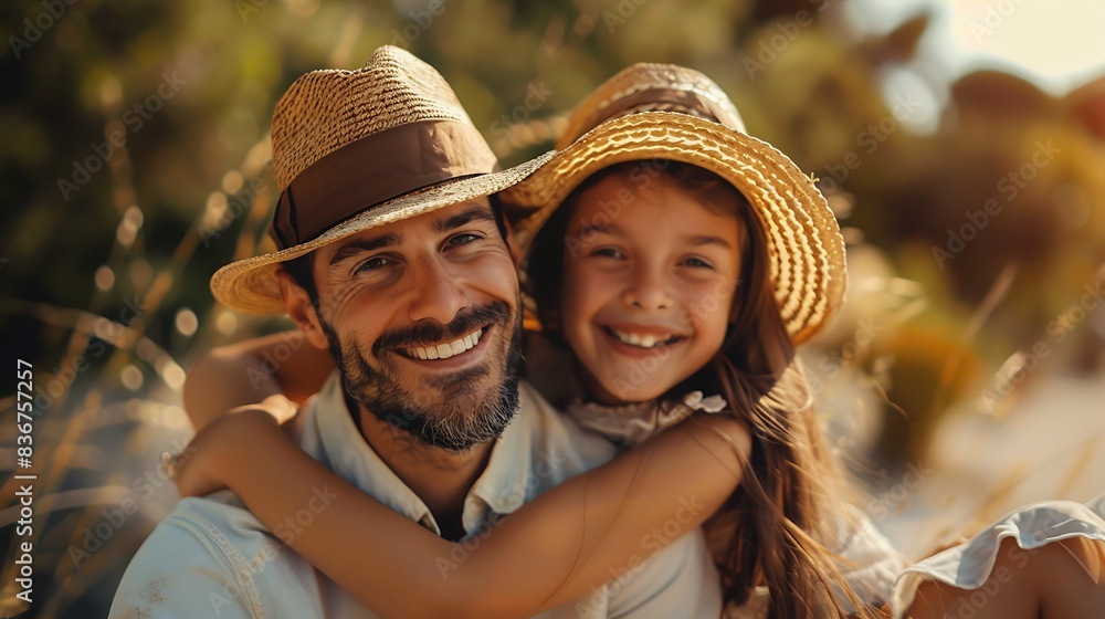 Italian family. Italy. Families of the World. A happy father carries ...