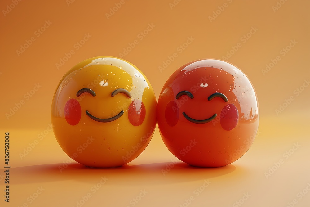 social media emojis, 3d facebook reactions, emoticon while hugging with ...