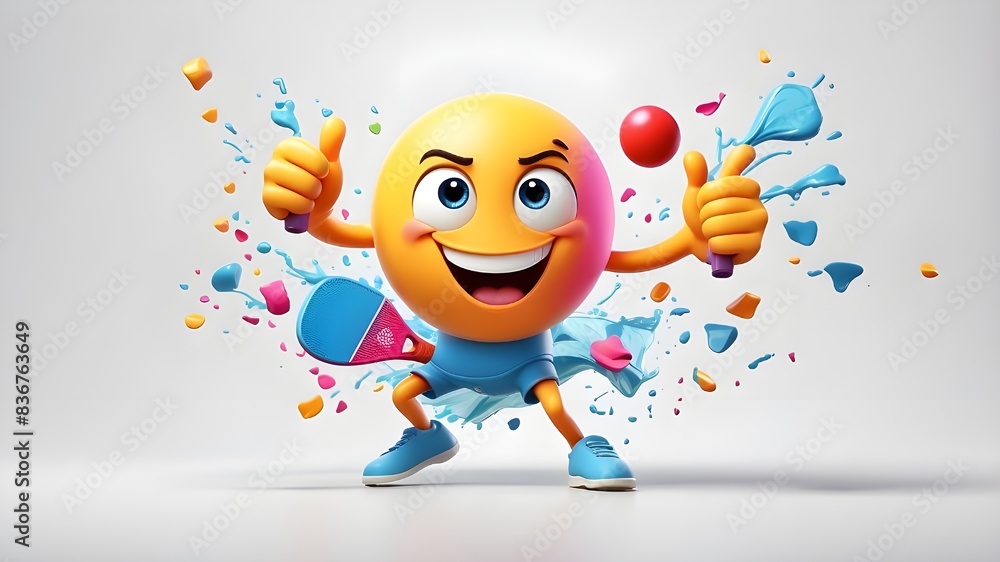 This playful image features a thumbs-up emoji energetically playing ...