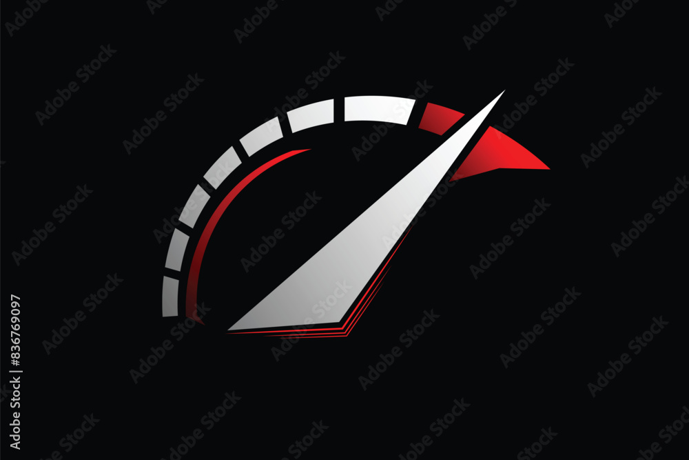 Auto speed rev icon. RPM performance logo. Full throttle accelerate ...