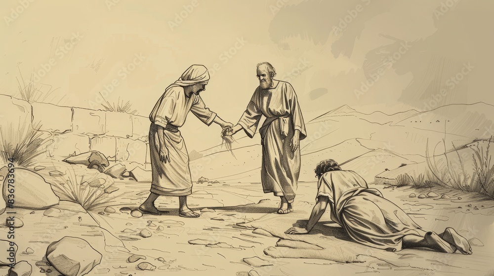 Biblical Illustration of the Parable of the Good Samaritan: Samaritan ...