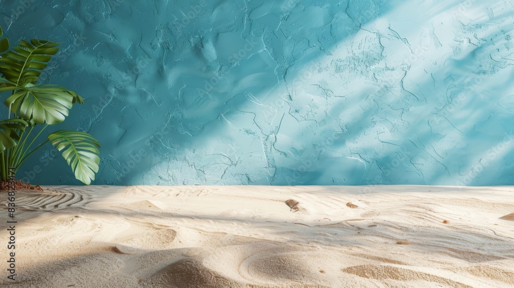 beach-themed floor and wall background with sandy textures and ocean ...