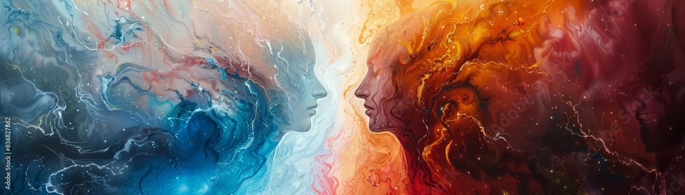 Produce an overhead perspective of a psychic battle between two ...