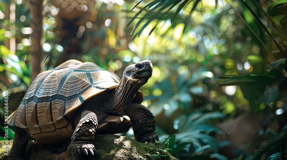 Galapagos Tortoise, border, jungle theme background Wallpaper, blank in ...