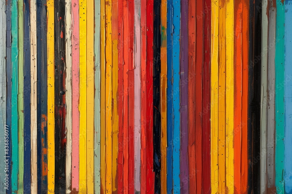 Mottled multicolored verticals slats graduated color scheme background ...