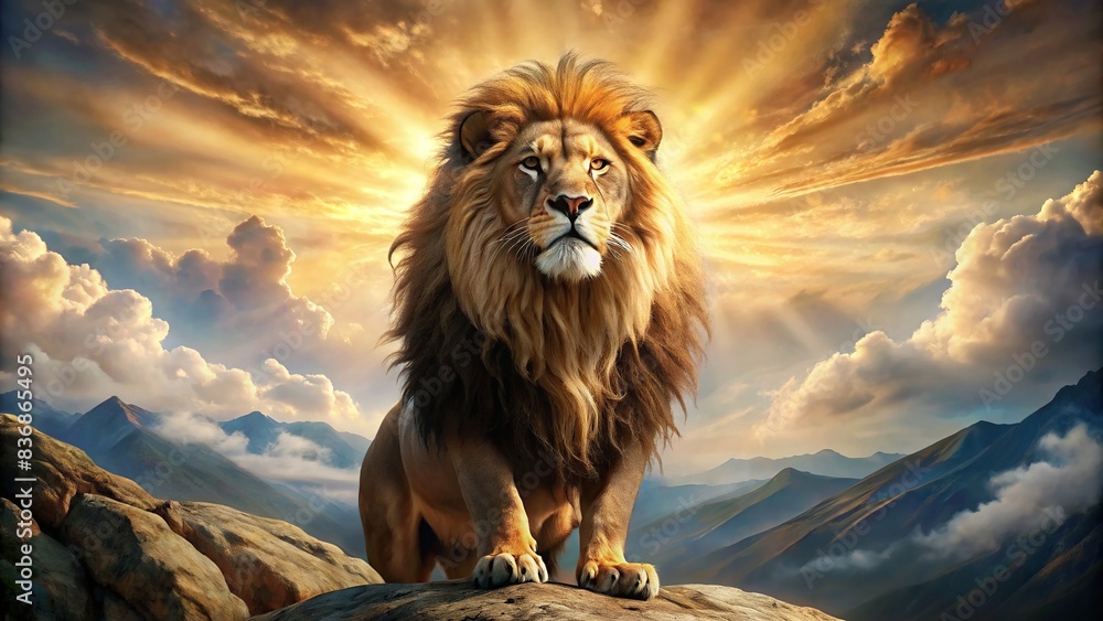Majestic lion representing the Gospel revelation , Lion, Judah, gospel ...