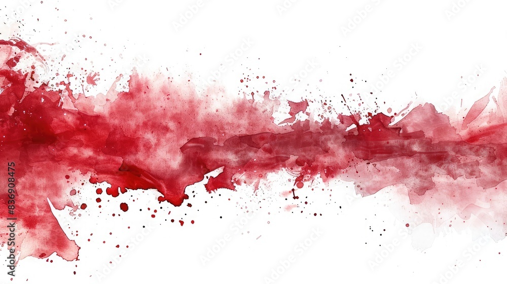 Blood stains on white background, stains of red paint,Freeze motion of ...