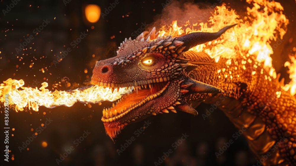 Enchanted Patriotic Village: Fantasy World with Whimsical Houses, Flags ...