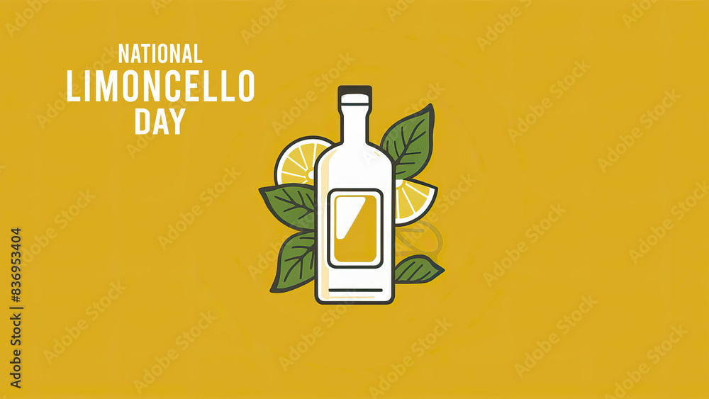 National Limoncello Day, Illustration, National Limoncello Day poster ...