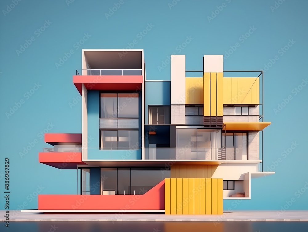 Geometric Architectural Patterns in a Split-Complementary Color Scheme ...