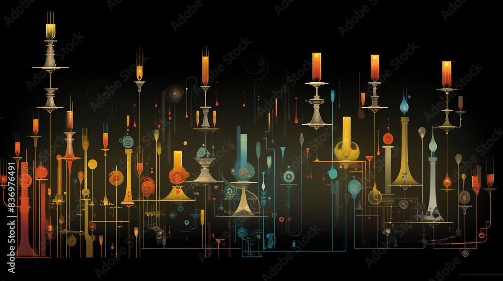 An artistic interpretation of market cycles, depicted through ...