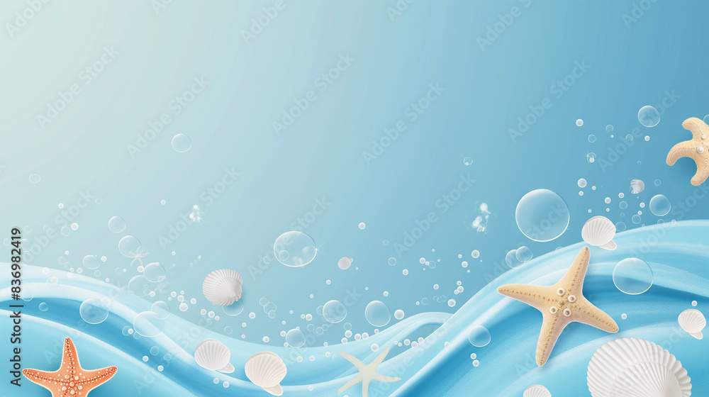 Ocean Waves and Marine Life Illustration, ideal for World Oceans Day ...